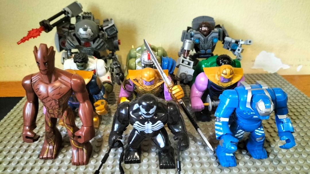 Lego Marvel Super Heroes Hulk Abomination Thanos Groot Venom Iron Man ...