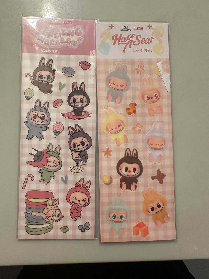 Limited Popmart Labubu special collab Stickers., Hobbies & Toys ...