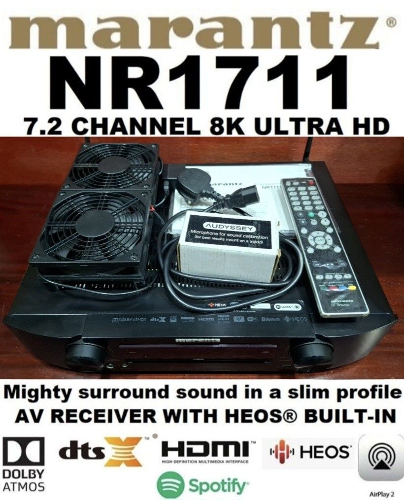 Marantz NR1711 8K Ultra HD 7.2 ch Slim AV Receiver Dolby Atmos., Audio, Soundbars, Speakers ...