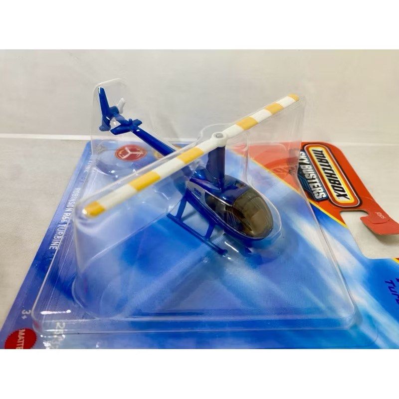 Matchbox ROBINSON R66 TURBINE Blue Sky Busters Copter Helicopter ...