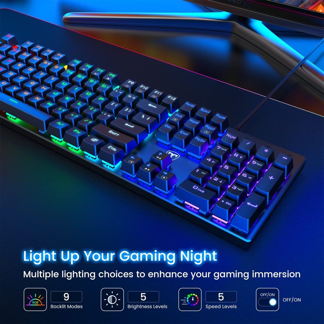 MONSTERX ABADDON ESPORTS WIRED MECHANICAL KEYBOARD HYPER RGB BACKLIGHT ...
