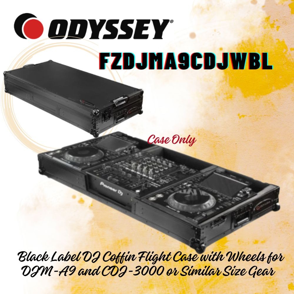 ODYSSEY FZDJMA9CDJWBL Black Label DJ Coffin Flight Case with Wheels for ...