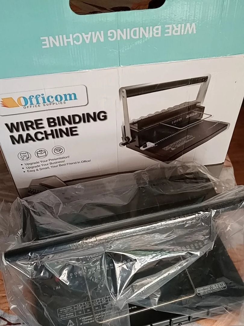 Officom W12M Wire Binding Machine A4 Size Heavy Duty 34 Holes ...