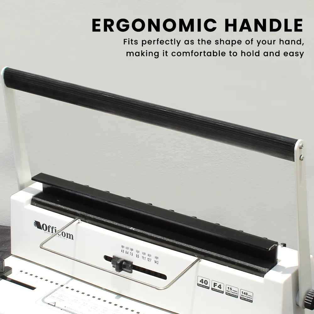 Officom W40M Wire Binding Machine F4 Size Heavy Duty for Double Loop ...