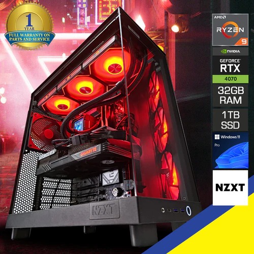 OPTIMA H6 FLOW BLACK DESKTOP GAMING PC | AMD RYZEN 9 7900 | 32GB RAM ...