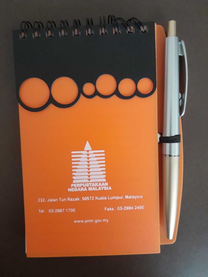 Perpustakaan Negara Malaysia Notebook + Pen, Hobbies & Toys, Stationery ...