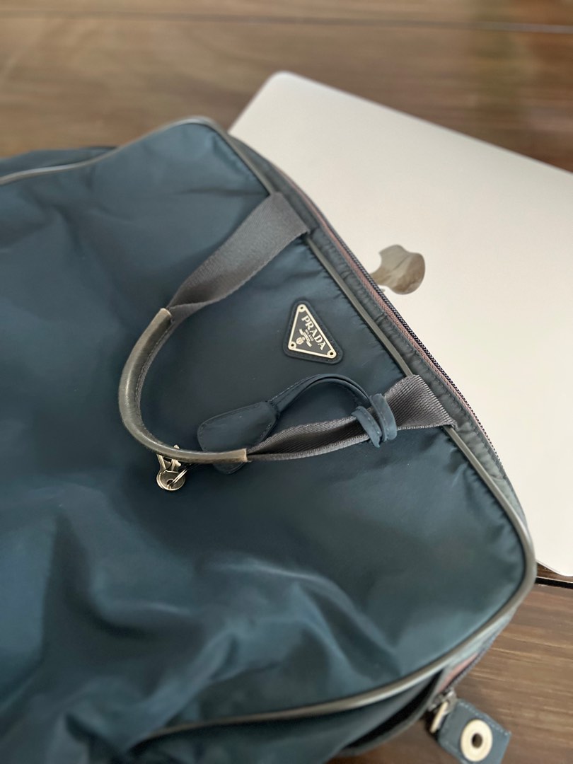 Prada Laptop/Document Nylon Bag (Top Handle), Luxury, Bags & Wallets on ...