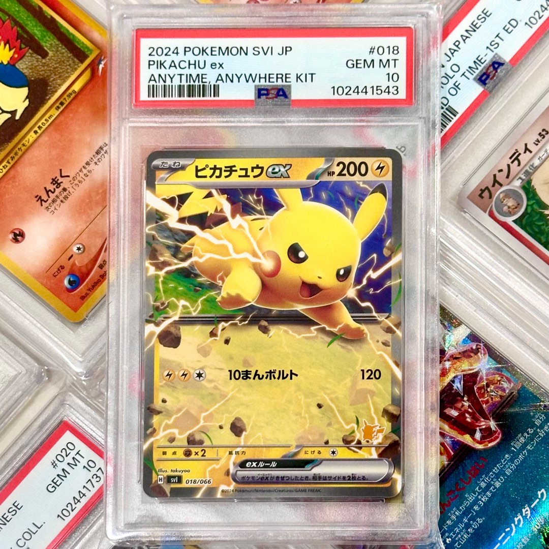 PSA 10 Pikachu ex #018 Anytime, Anywhere Kit Deck 2024 Japanese Scarlet ...
