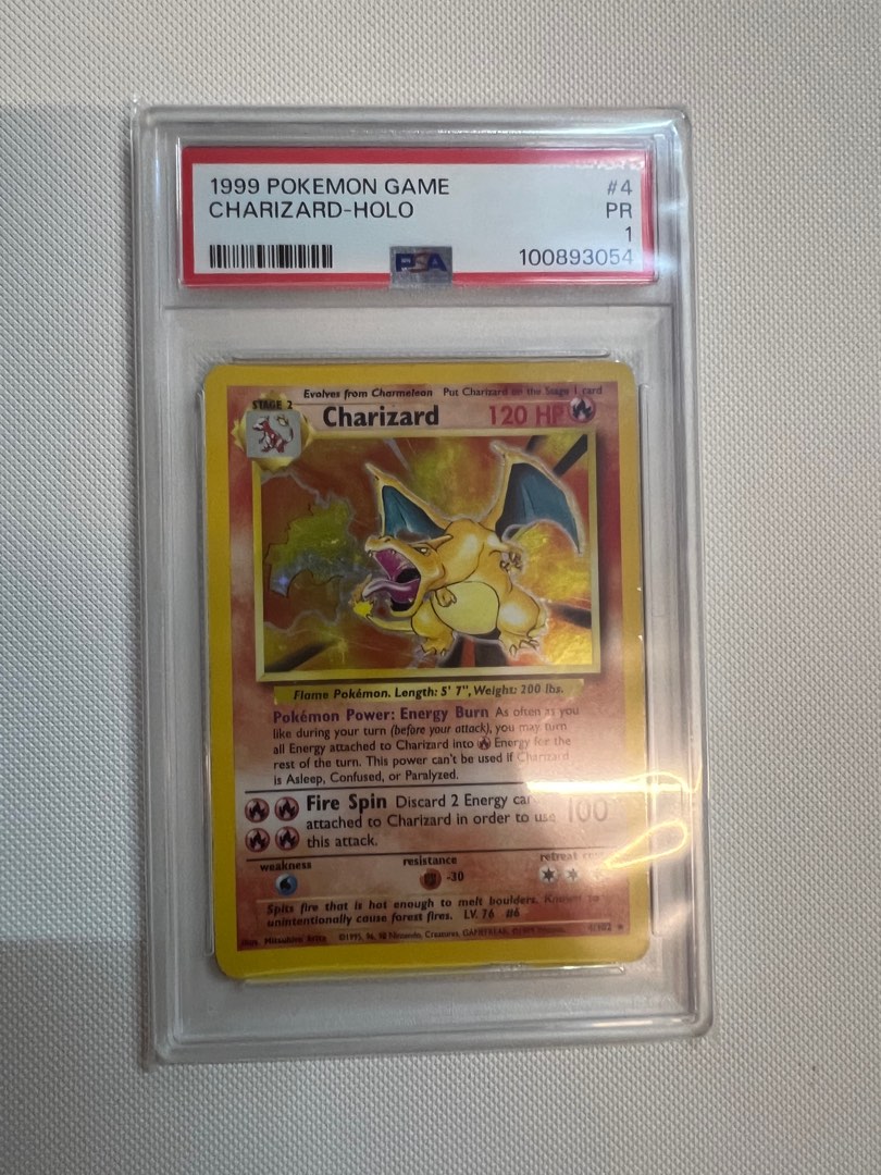 PSA 1 BASE SET CHARIZARD POKEMON POKÉMON, Hobbies & Toys, Toys & Games ...
