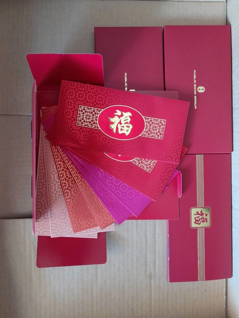 Public Bank RCB (Red Carpet Banking )Red Packet )Ang Pau 1 pack ...