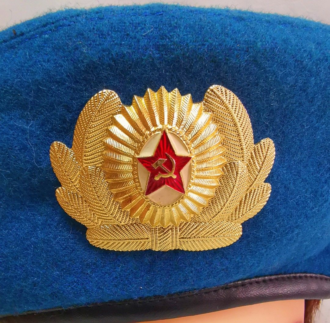 Soviet Russian VDV Paratrooper Military Beret Hat Cap USSR Cockade ...