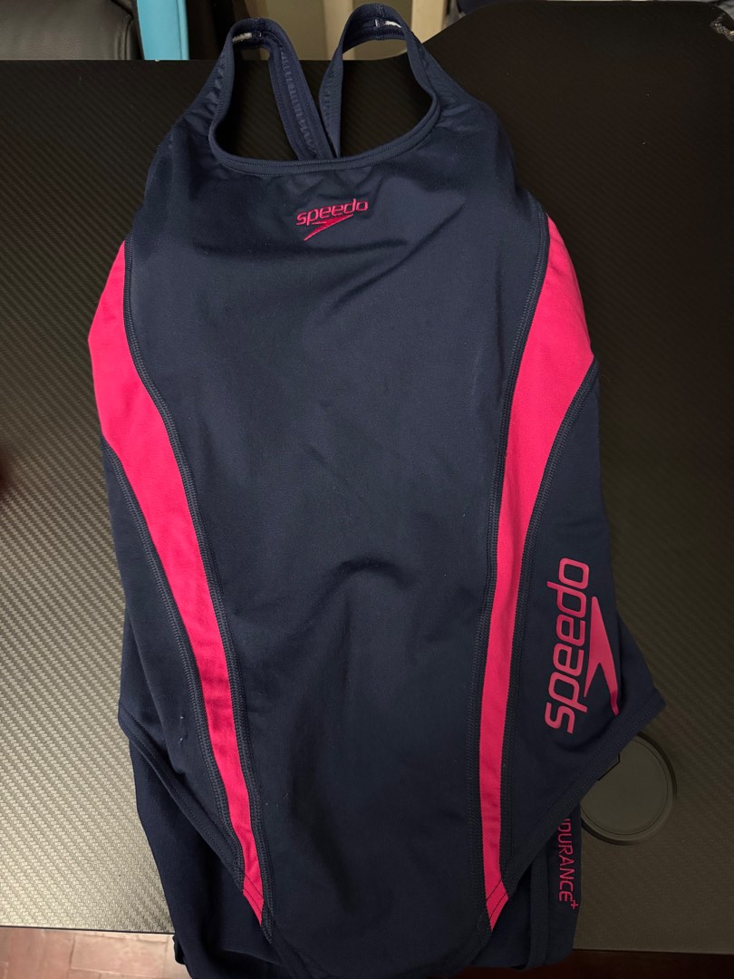 Speedo Navy Blue One Piece Training Swimsuit with Pads, Women's Fashion ...