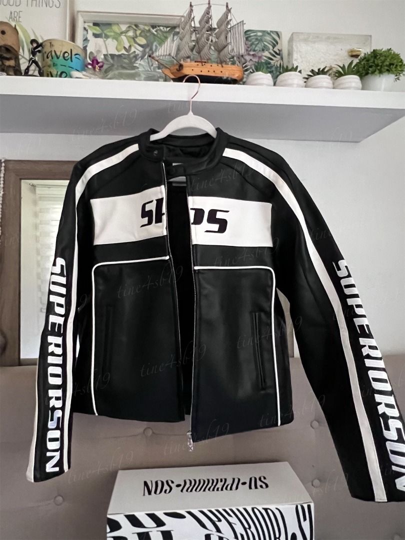 SUPERIOR SON LEATHER JACKET WITH BOX, Men's Fashion, Coats, Jackets and ...