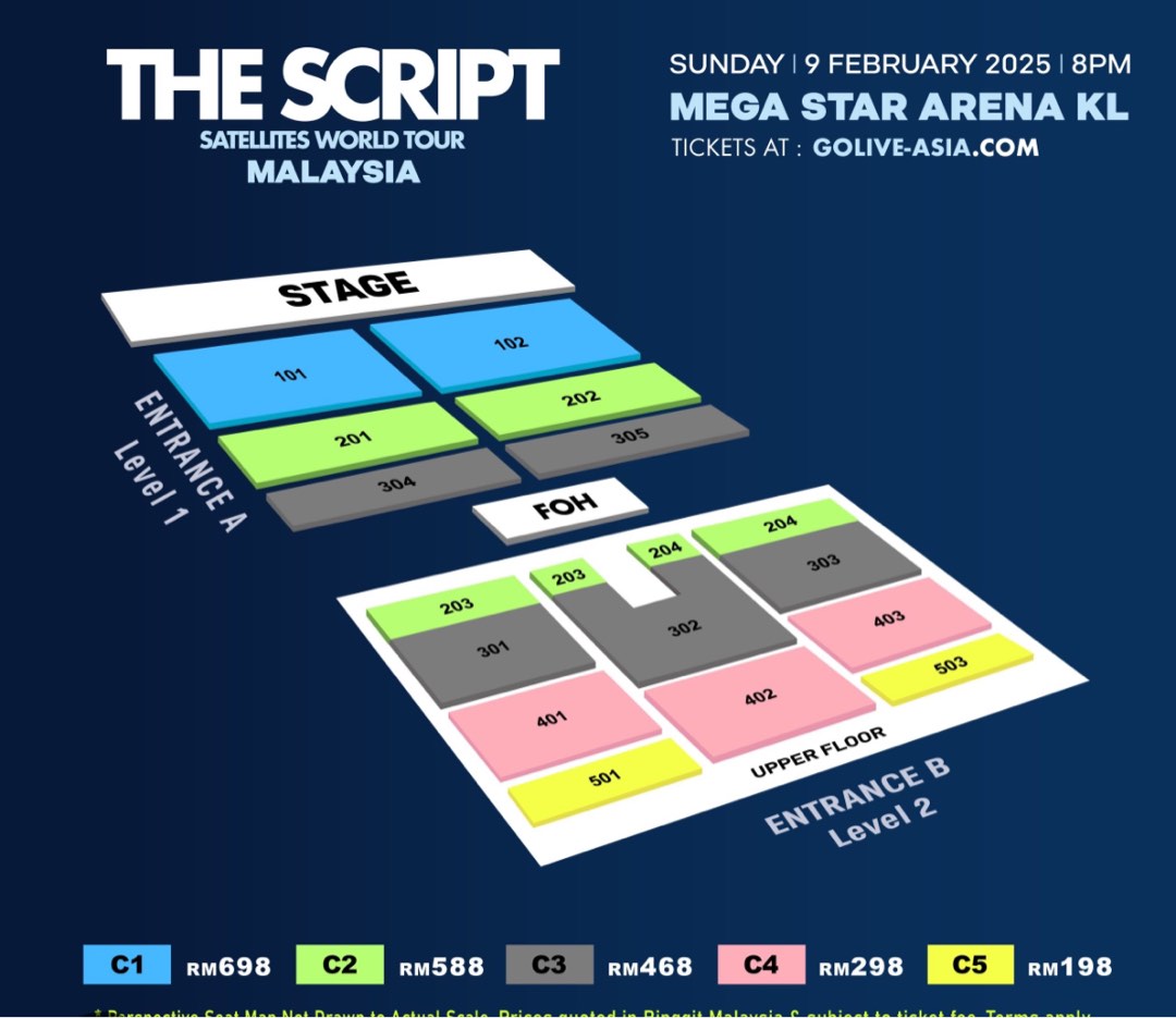 The Script Satellites World Tour KL, Tickets & Vouchers, Event Tickets ...