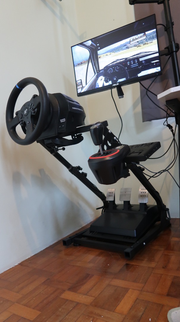 Thrustmaster T300 + Shift Zone V2 Foldable Racing Wheel Stand ...