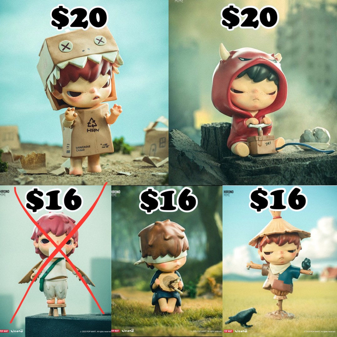 WTS Popmart Hirono Mime Series, Hobbies & Toys, Toys & Games on Carousell