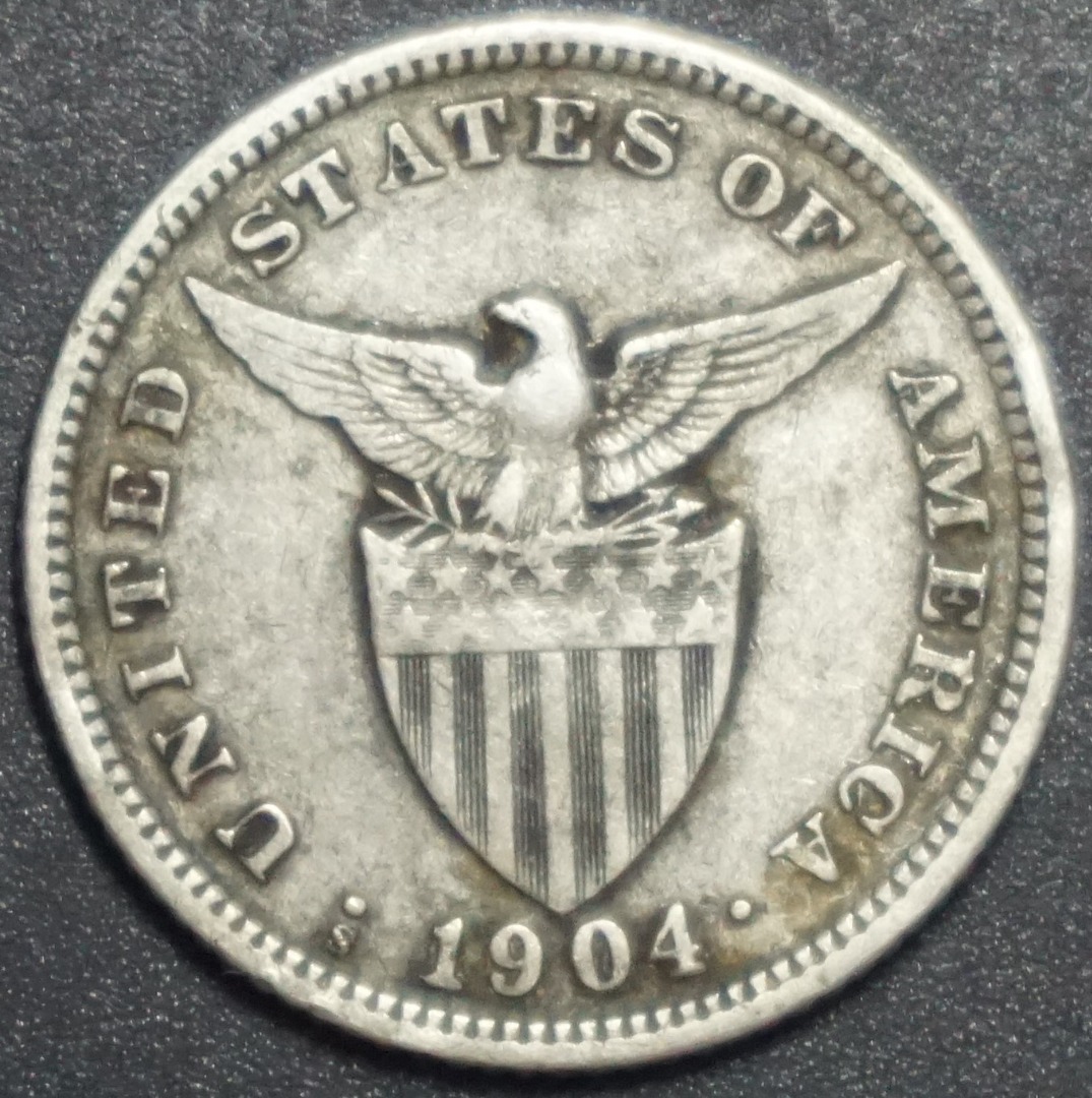 1904 S USPI 20 Centavos Silver Coin #1, Hobbies & Toys, Memorabilia ...