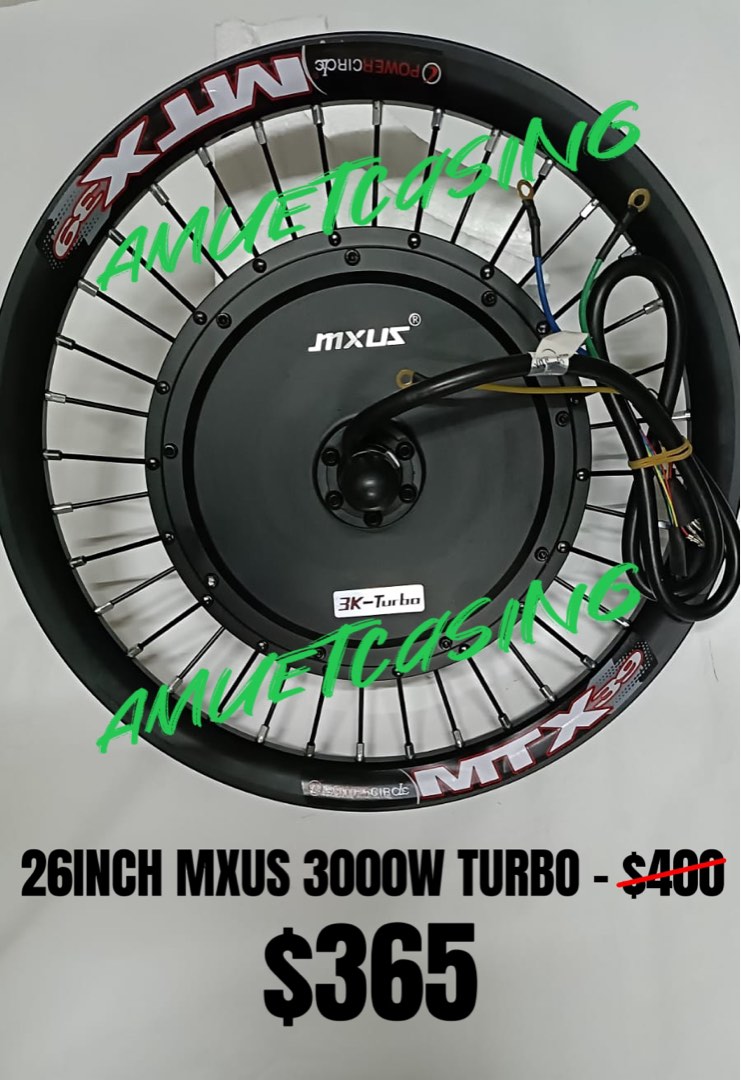 26INCH MXUS 3000W TURBO with MTX rim ebike eco drive eco v1 v2 v3 ...