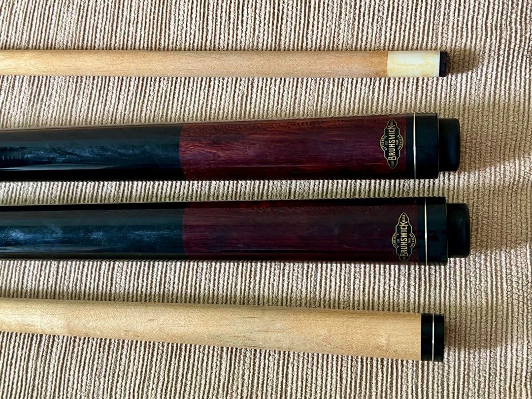 2 Brunswick 2-Piece Screw-Together Billiard Pool Cue Stick, Canadian ...