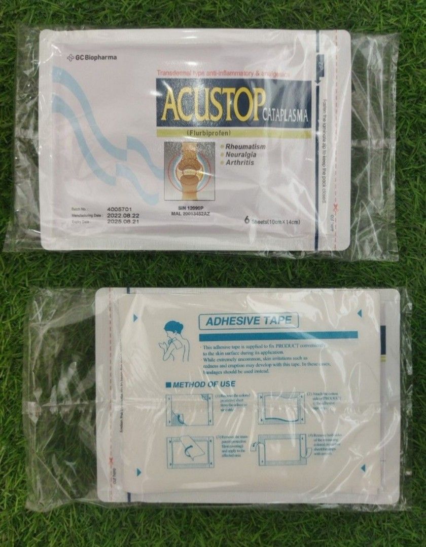 Acustop 40mg 1 pack x 6 sheets (10cm x 14cm) Analgesic Joint Back ...