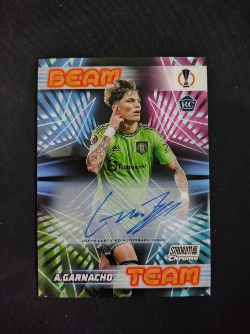 Alejandro Garnacho Beam Team Autographed, Hobbies & Toys, Collectibles ...