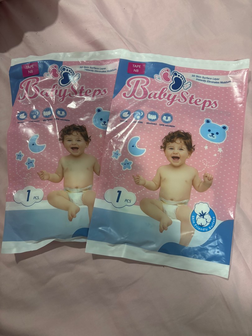 Baby Steps baby diaper newborn, Babies & Kids, Bathing & Changing ...