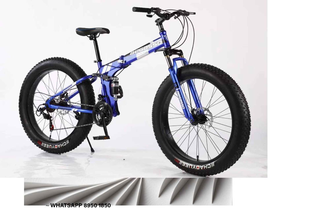 Begasso Foldable Fat bike 26 Inch 21 Speed Bicycles Fatbike Shimano ...