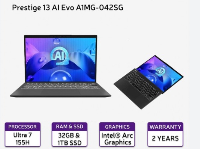 CNY Special Promo Ultra Portable 1kg 13 Inch MSI Prestige Copilot AI ...