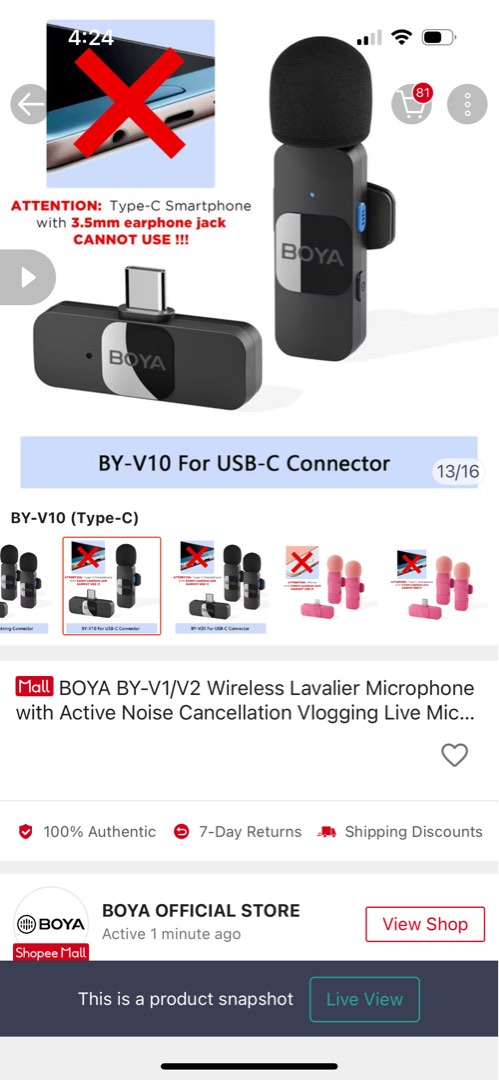 BOYA wireless microphone (Type C), Computers & Tech, Parts & Accessories, Other Accessories on ...