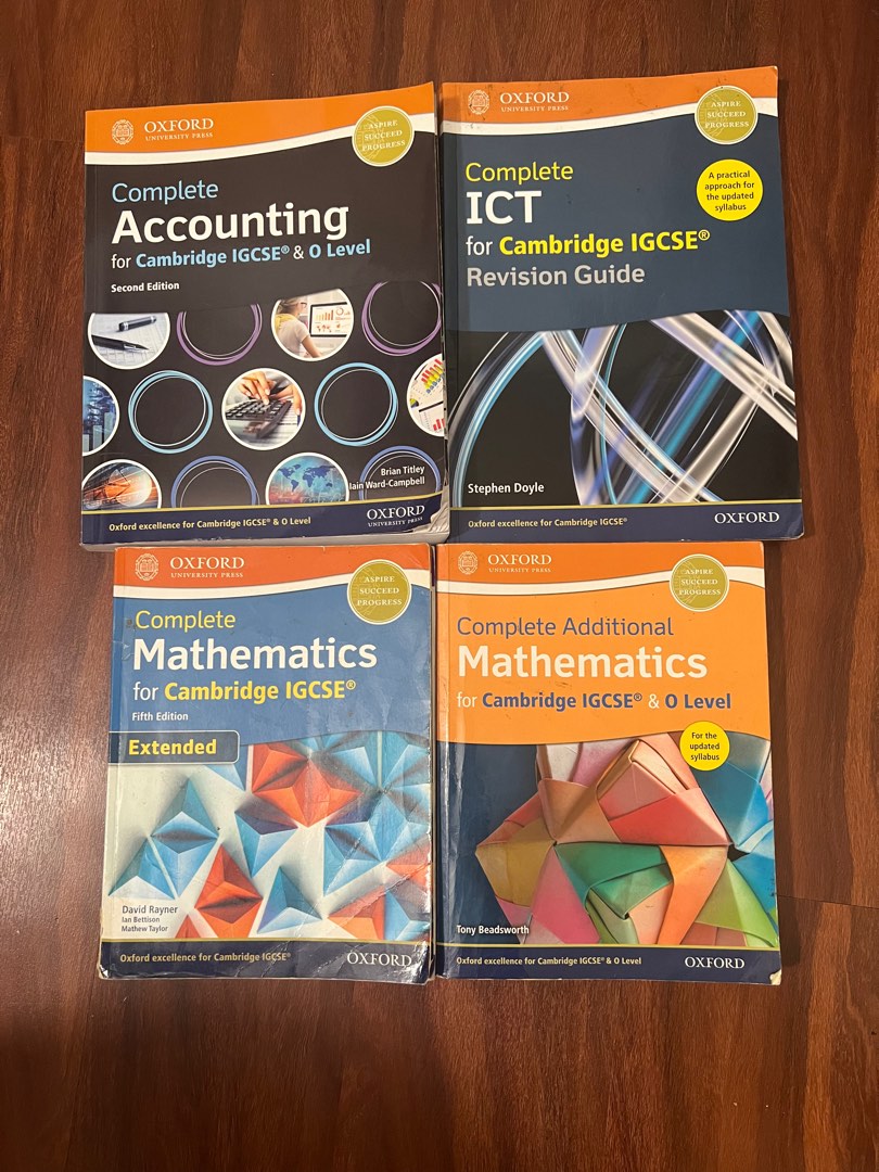 Cambridge IGCSE Oxford Textbooks/Revision Guide (Accounting, ICT ...