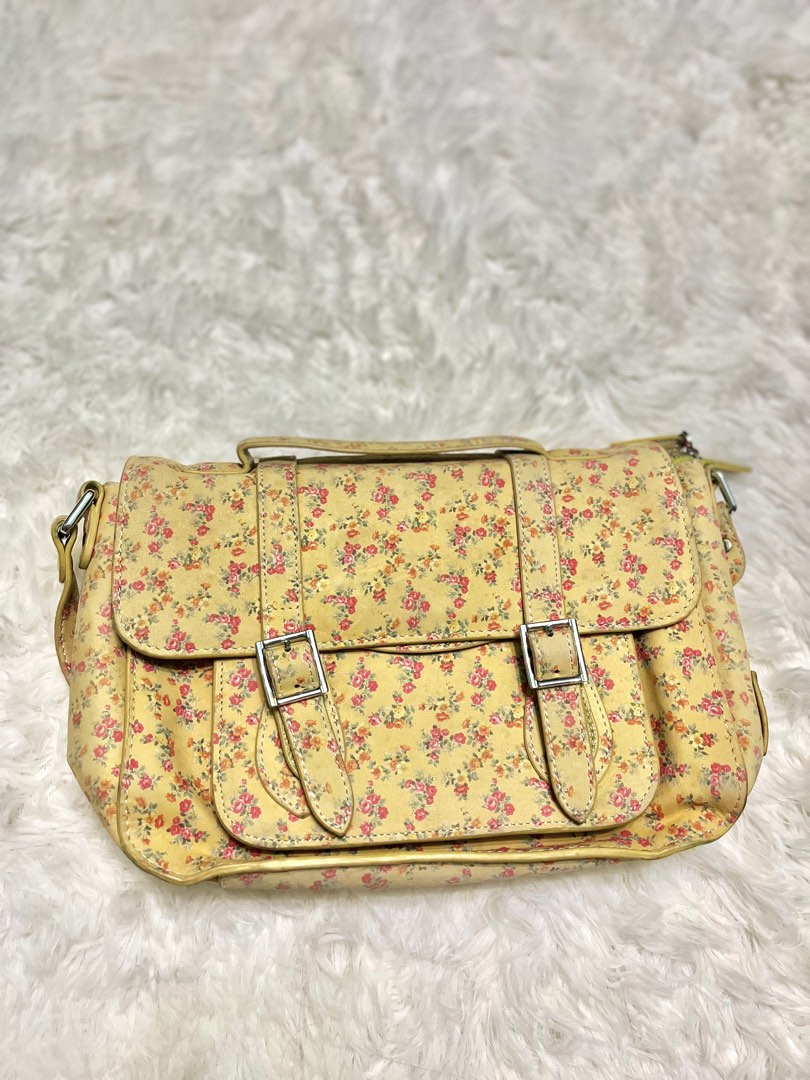 coquette vintage dainty yellow floral japanese school bag, Women's ...