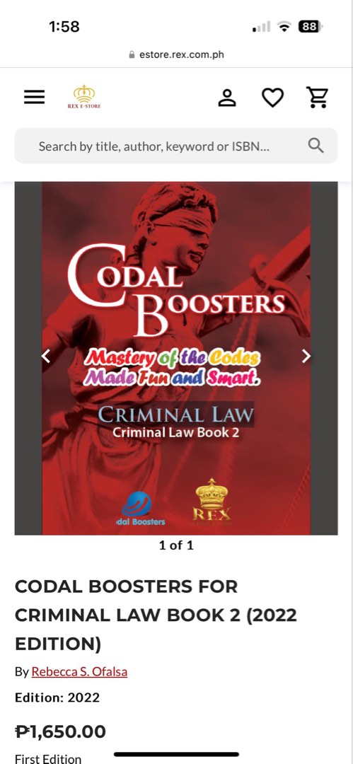Codal Booster : Criminal Law Flash Cards, Hobbies & Toys, Books ...