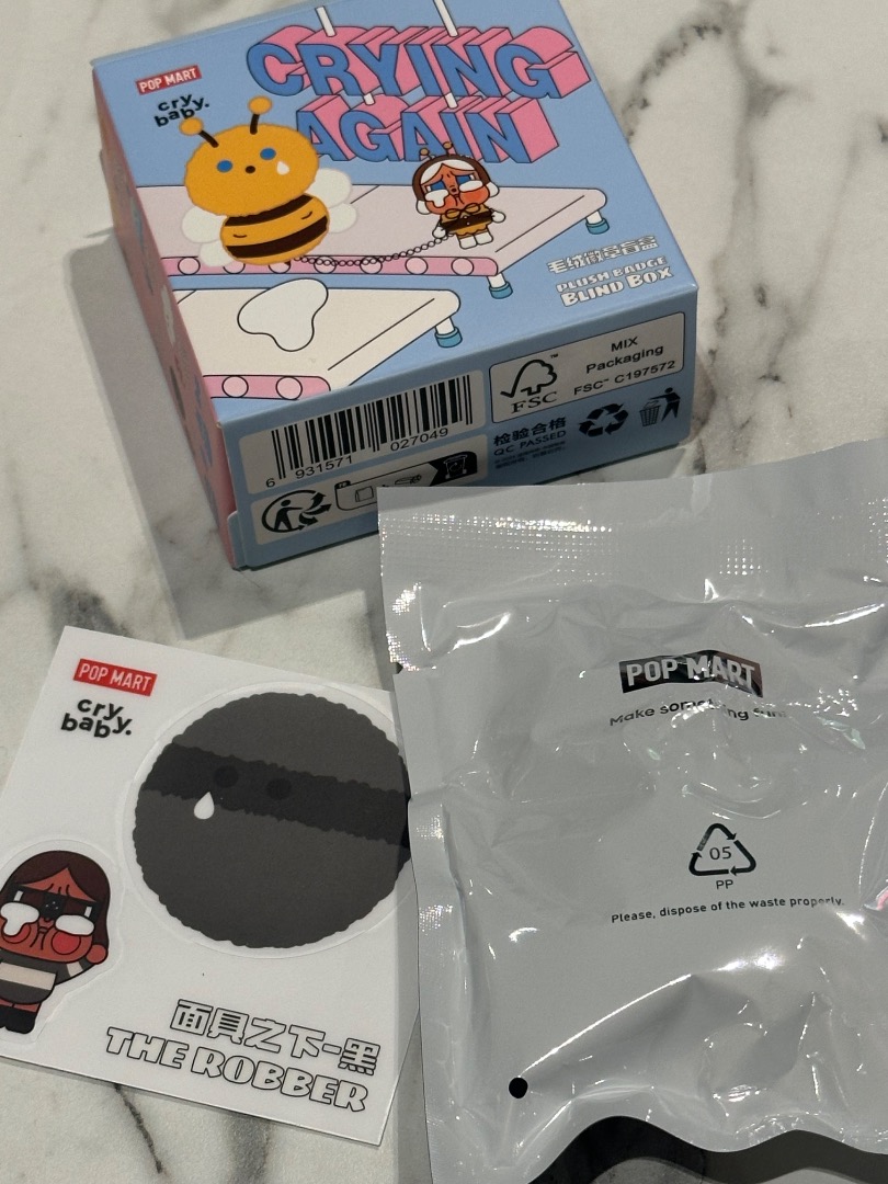 Crying Again Plush Badge the Robber Popmart, Hobbies & Toys ...