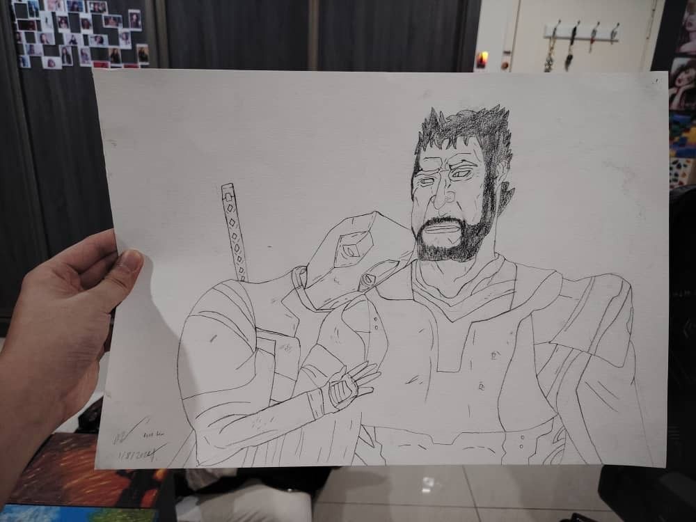 Deadpool and Wolverine Sketch Drawing, Furniture & Home Living, Home ...