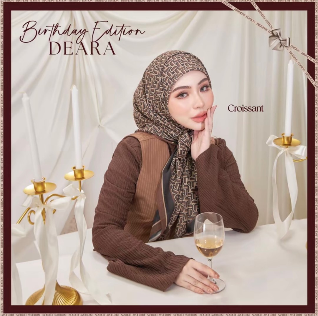 Deara Birthday edition 2.0 in Croissant, Women's Fashion, Muslimah ...