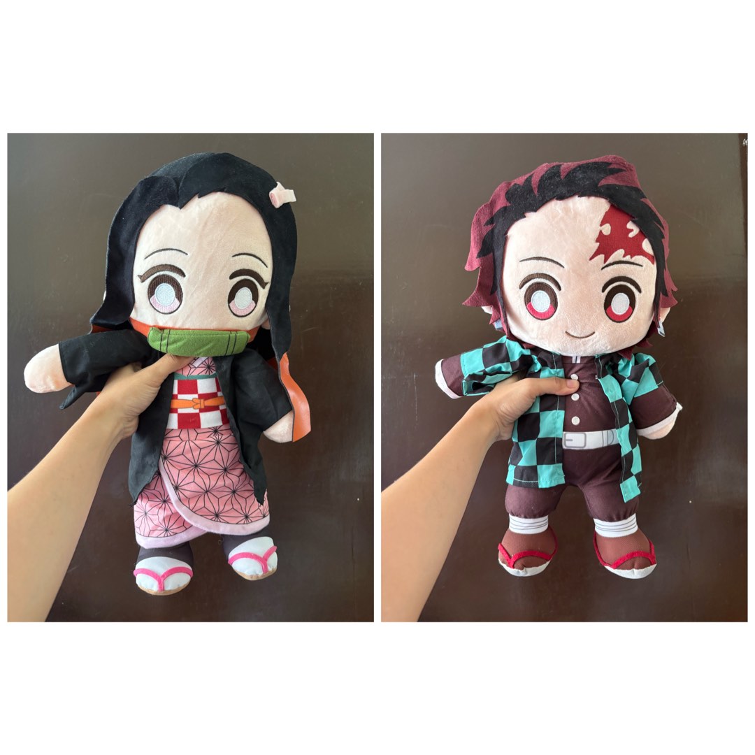 Demon Slayer Nezuko Tanjiro Stuffed Toy Plush, Hobbies & Toys, Toys & Games on Carousell