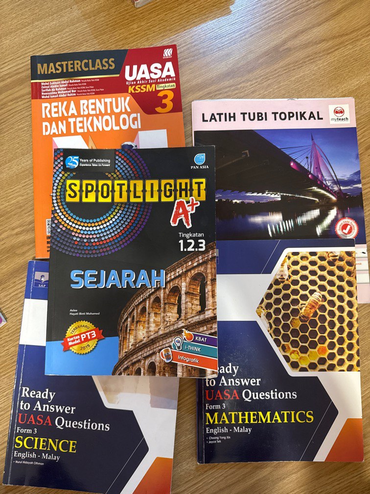 Form 1-3 exercise books (rbt, science, math, sejarah), Hobbies & Toys ...