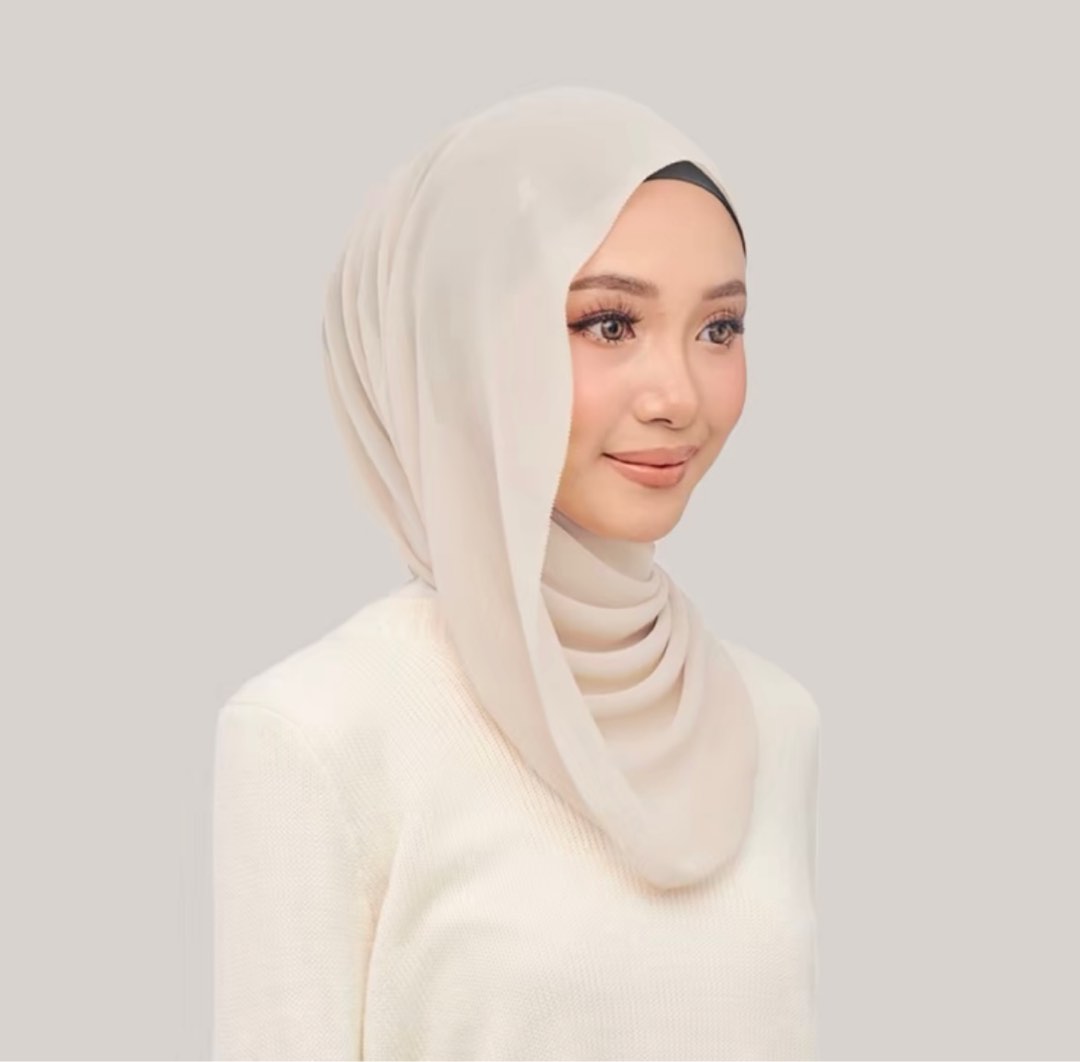 Guzel.Kl - Nawra Baby Seam in Soft Hazel, Women's Fashion, Muslimah ...