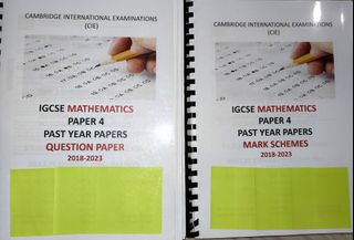 Cambridge igcse Mathematics (0580) Paper 2 Past Year Paper (arrange by ...