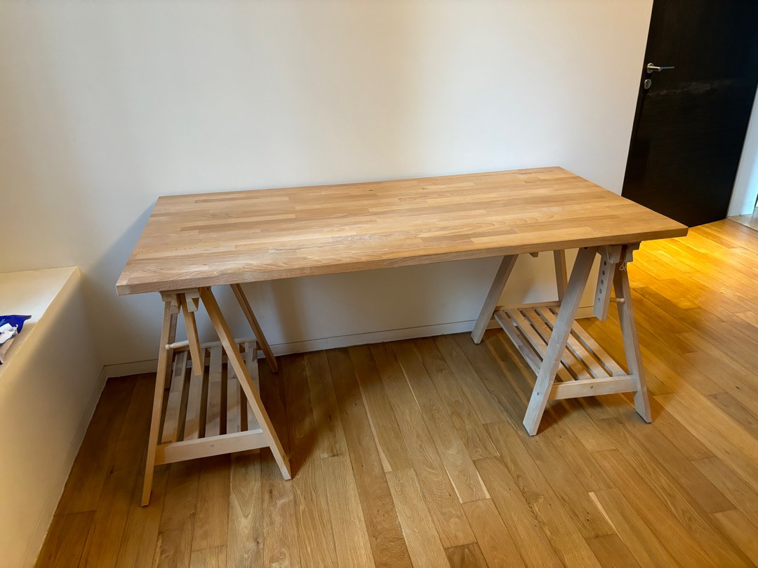 IKEA FINNVARD/MITTBACK Trestle Table Legs (Pair), Furniture & Home ...