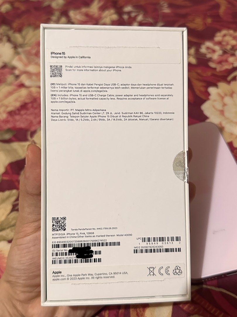 iPhone 15 128GB Pink Resmi Digimap iBox, Telepon Seluler & Tablet ...