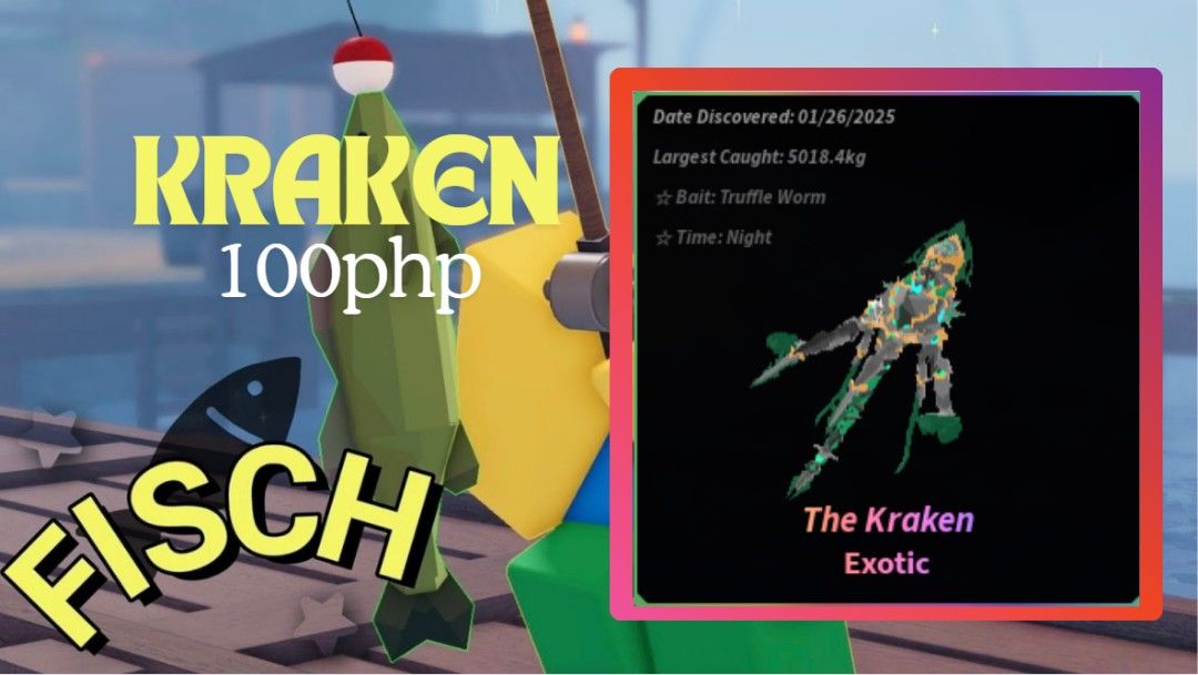 Kraken| Roblox Fisch, Video Gaming, Video Games, Others on Carousell