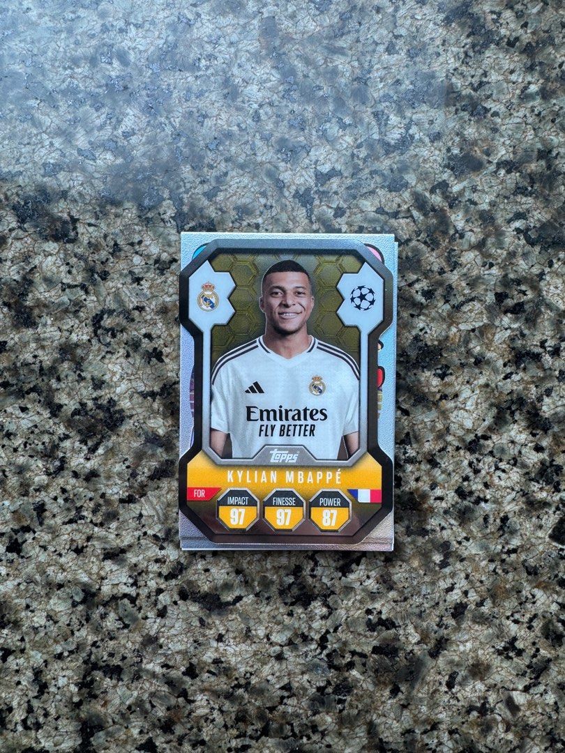 kylian mbappe match attax card, 興趣及遊戲, 收藏品及紀念品, 明星周邊 - Carousell