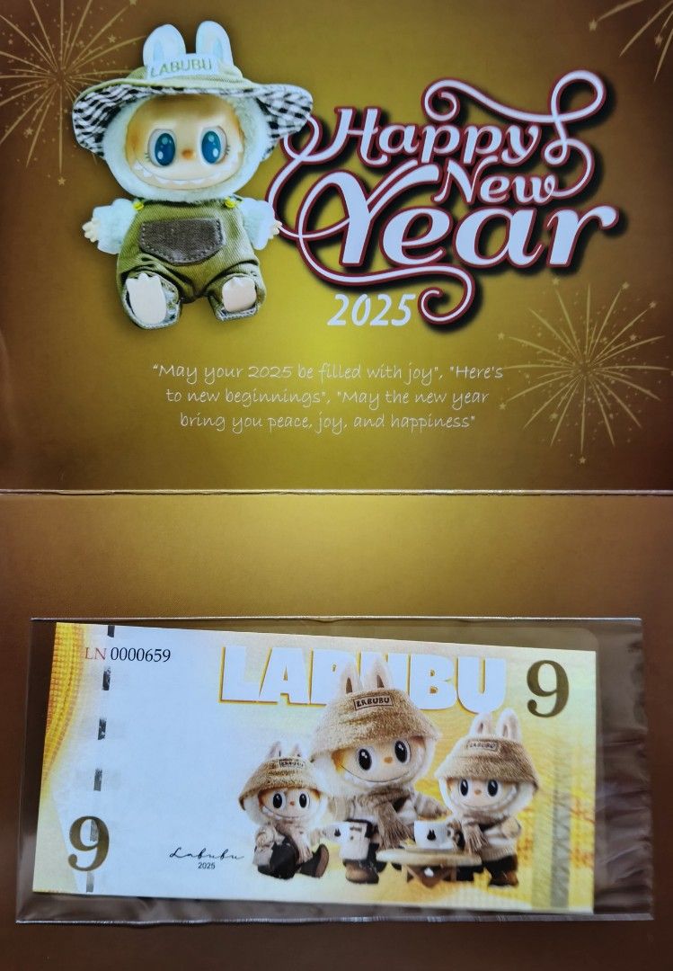 Labubu HNY 2025 Limited Edition Labubu Currency, Hobbies & Toys ...