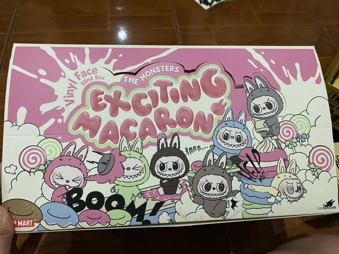 Labubu v1 Exciting Macaroon, Hobbies & Toys, Toys & Games on Carousell