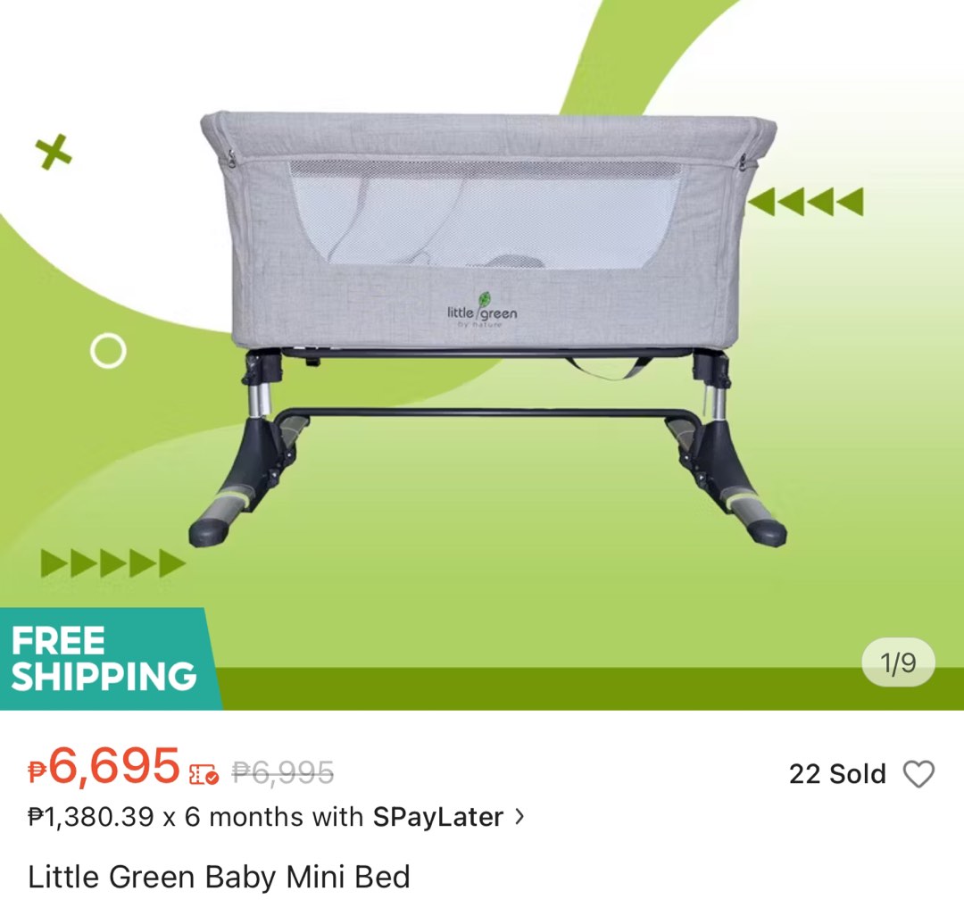 Little Green Baby Mini Bed, Babies & Kids, Baby Nursery & Kids ...