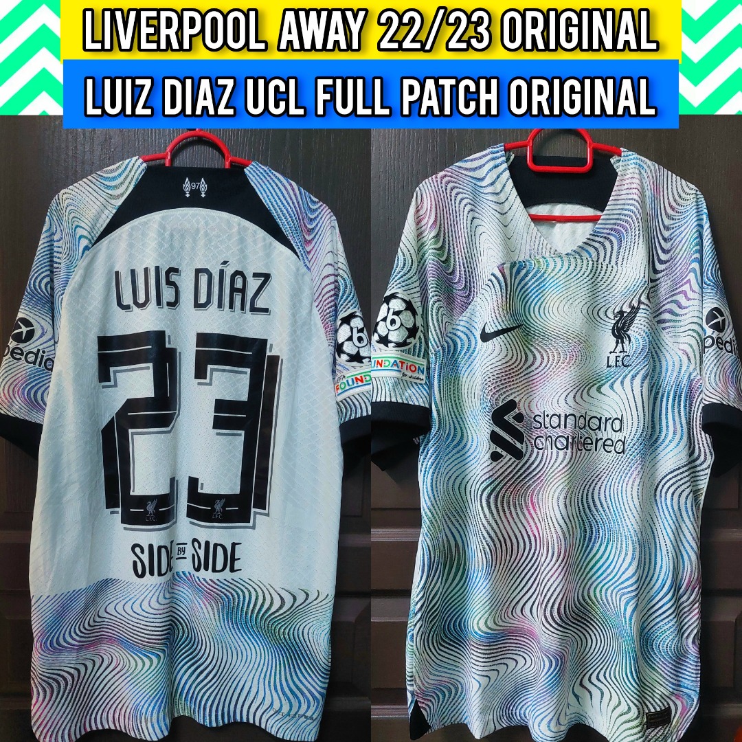 LIVERPOOL ORIGINAL JERSEY WITH LUIZ DIAZ NAMESET & EPL PATCH PLAYER ISSUE, Men's Fashion ...