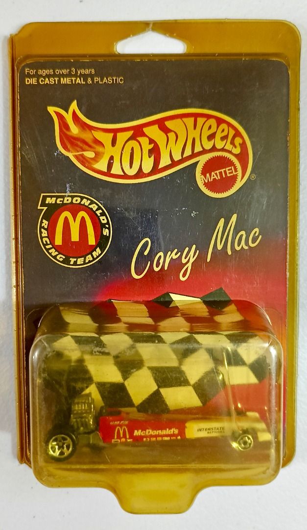 McDonald's Racing Team Vintage Hot Wheels By Mattel Cory Mac Race Car ...