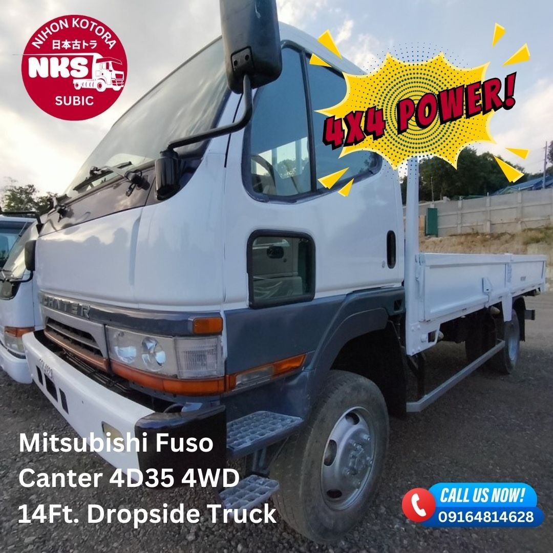 Mitsubishi Fuso Canter 4D35 4WD 14Ft Cargo dropside truck, Special ...