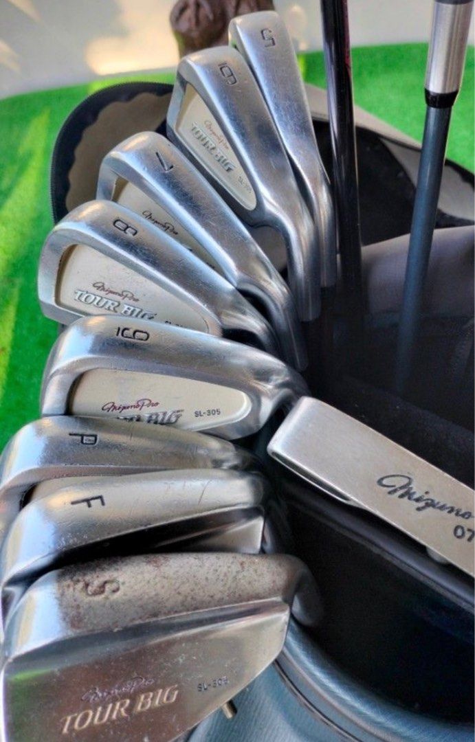 Mizuno Pro Tour Big - Irons set + putter w/ bag, Sports Equipment ...